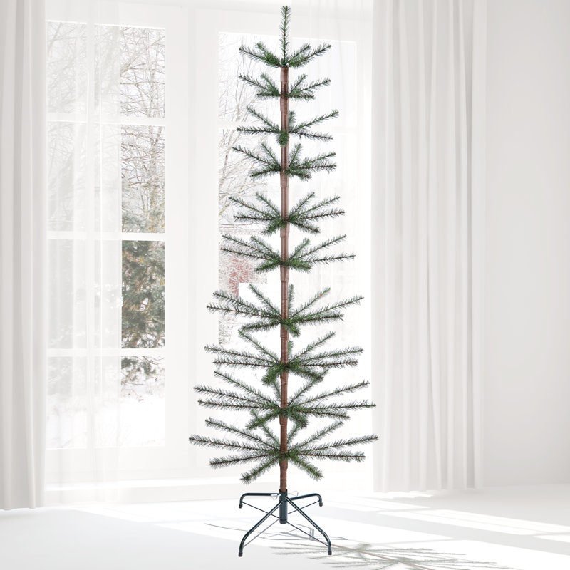 The Holiday Aisle® Bristle Display Tree with a Feathered & Reviews ...