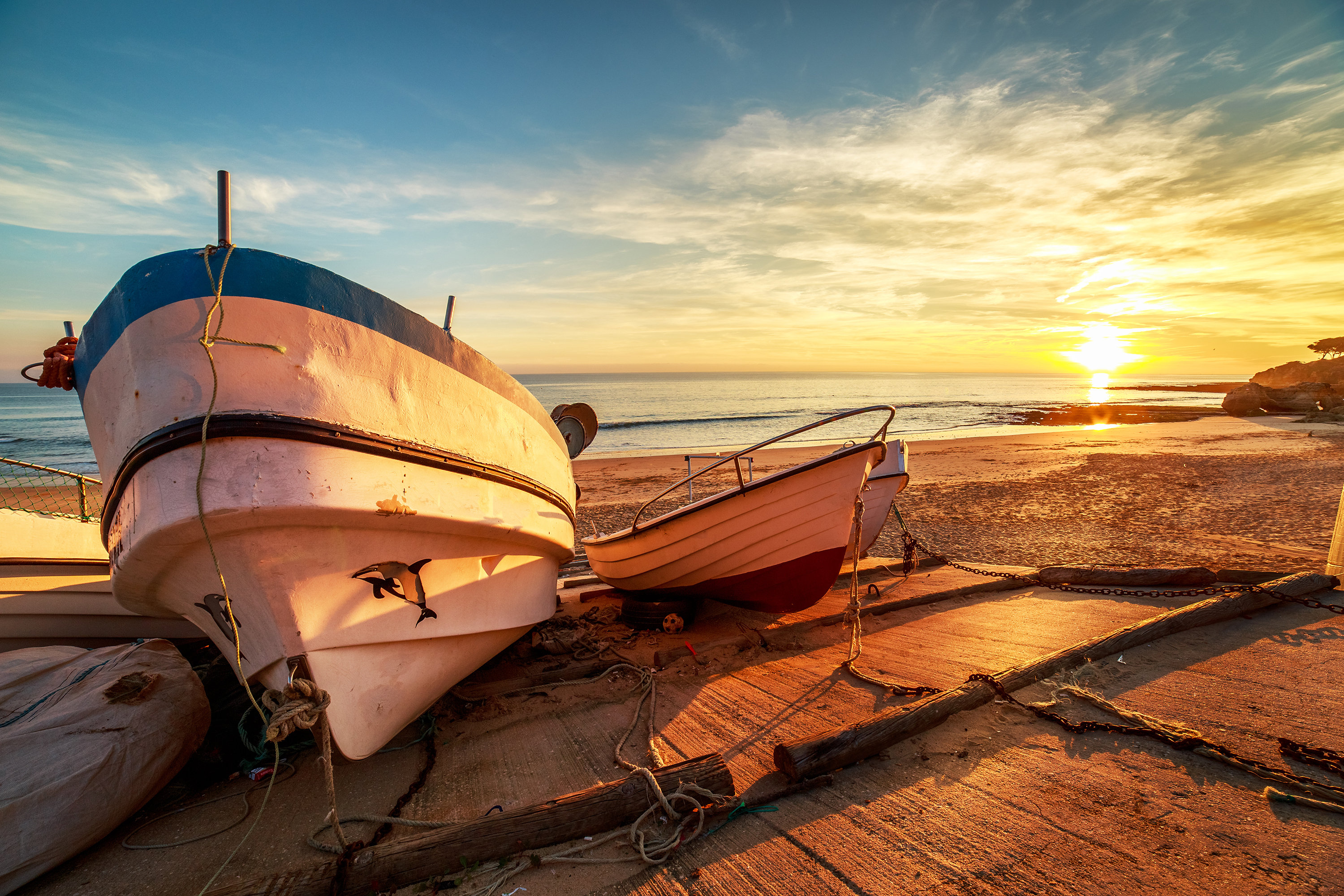 Breakwater Bay Wooden Fishing Boats by Maniscule - Wrapped Canvas ...
