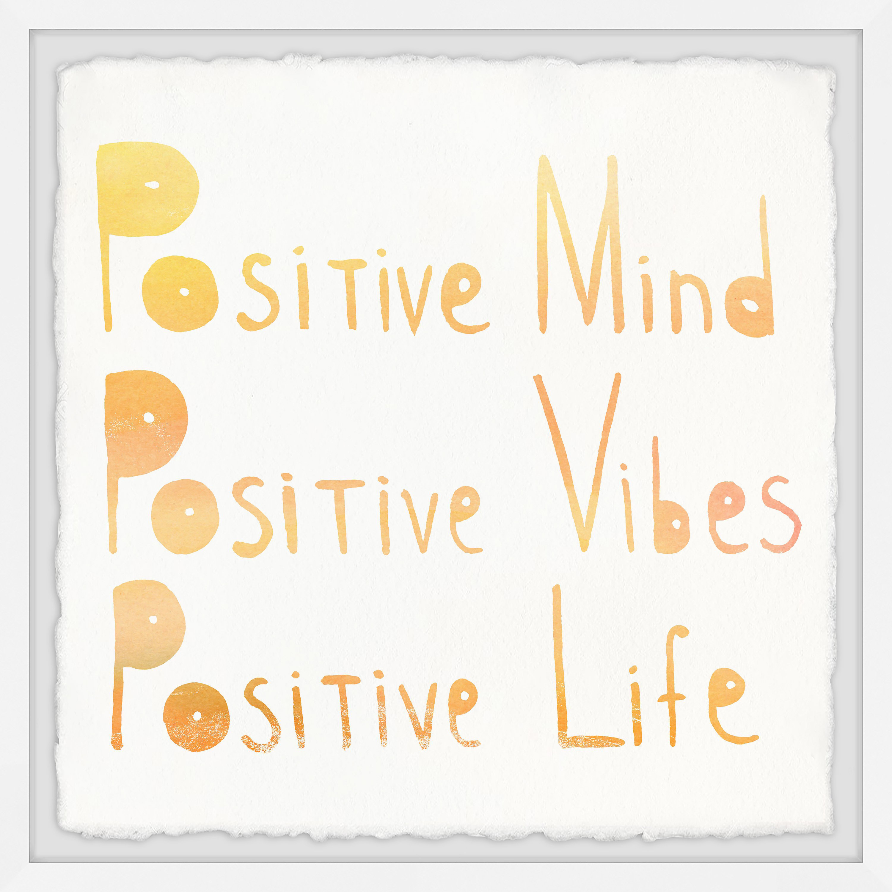 Wrought Studio Positive Mind, Vibes and Love II - Picture Frame Textual ...