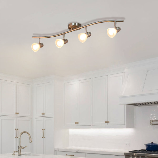 XiNBEi Lighting 33.625'' 4 -Light Fixed Track Lighting Track Kit with ...