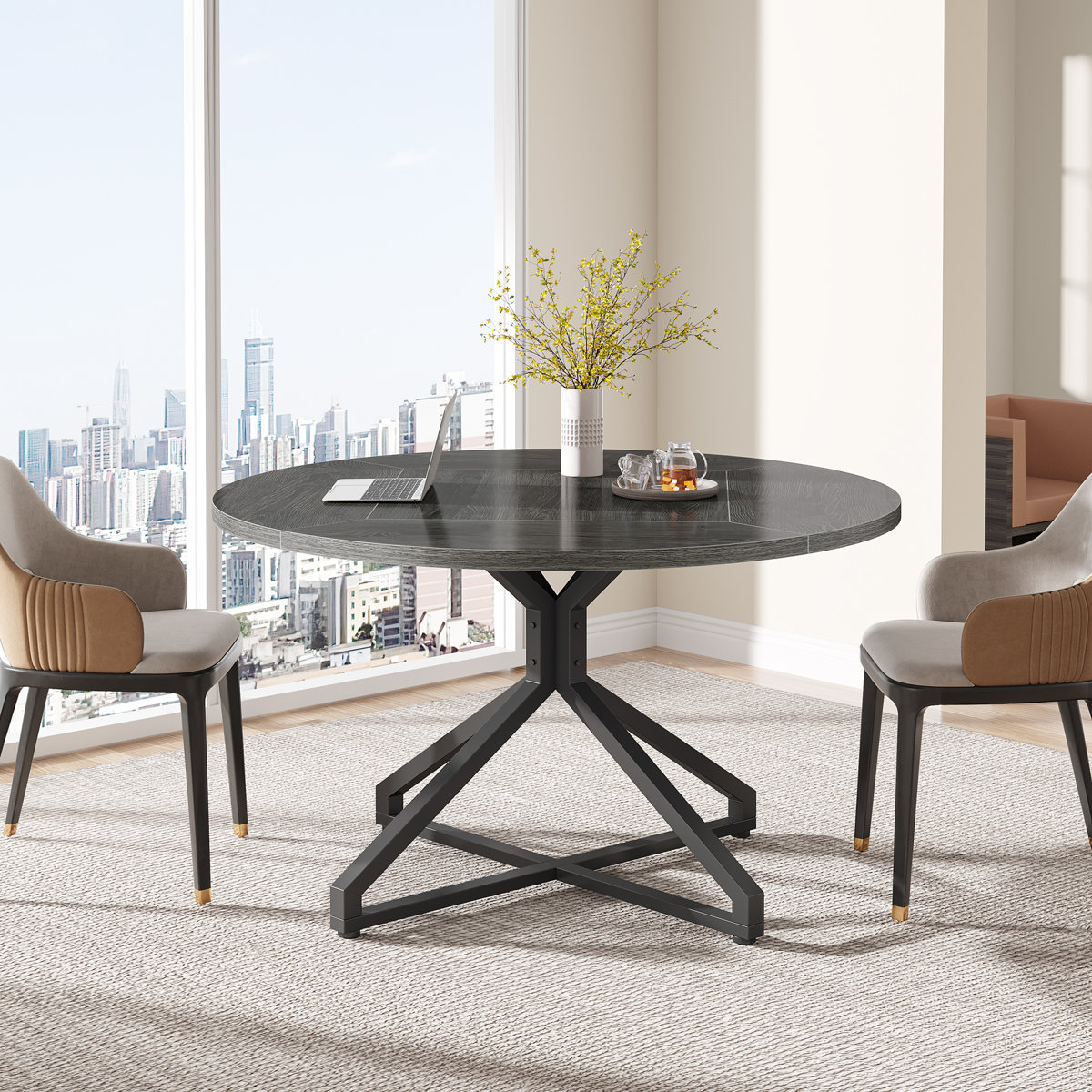 Ebern Designs Small Round Conference Table | Wayfair