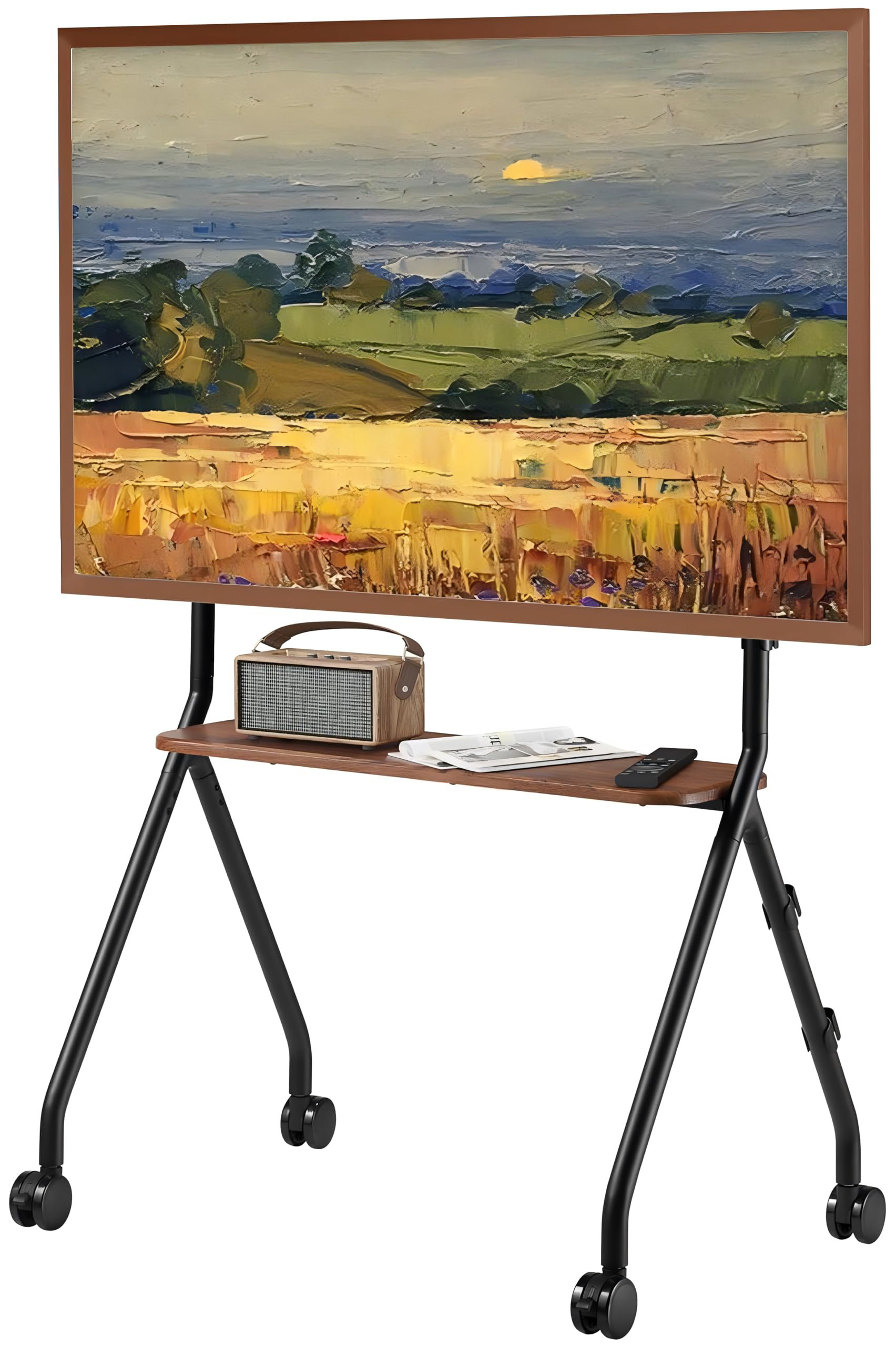 Symple Stuff Akalya Portable TV Stand Cart For 49-80 Inch Tvs Up To 110 ...