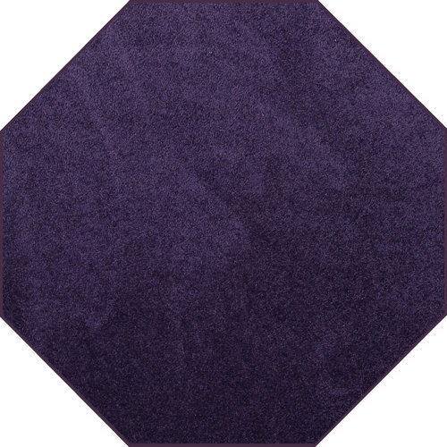 Ebern Designs Solid Color Octagon Shape Area Rugs Purple Octagon | Wayfair