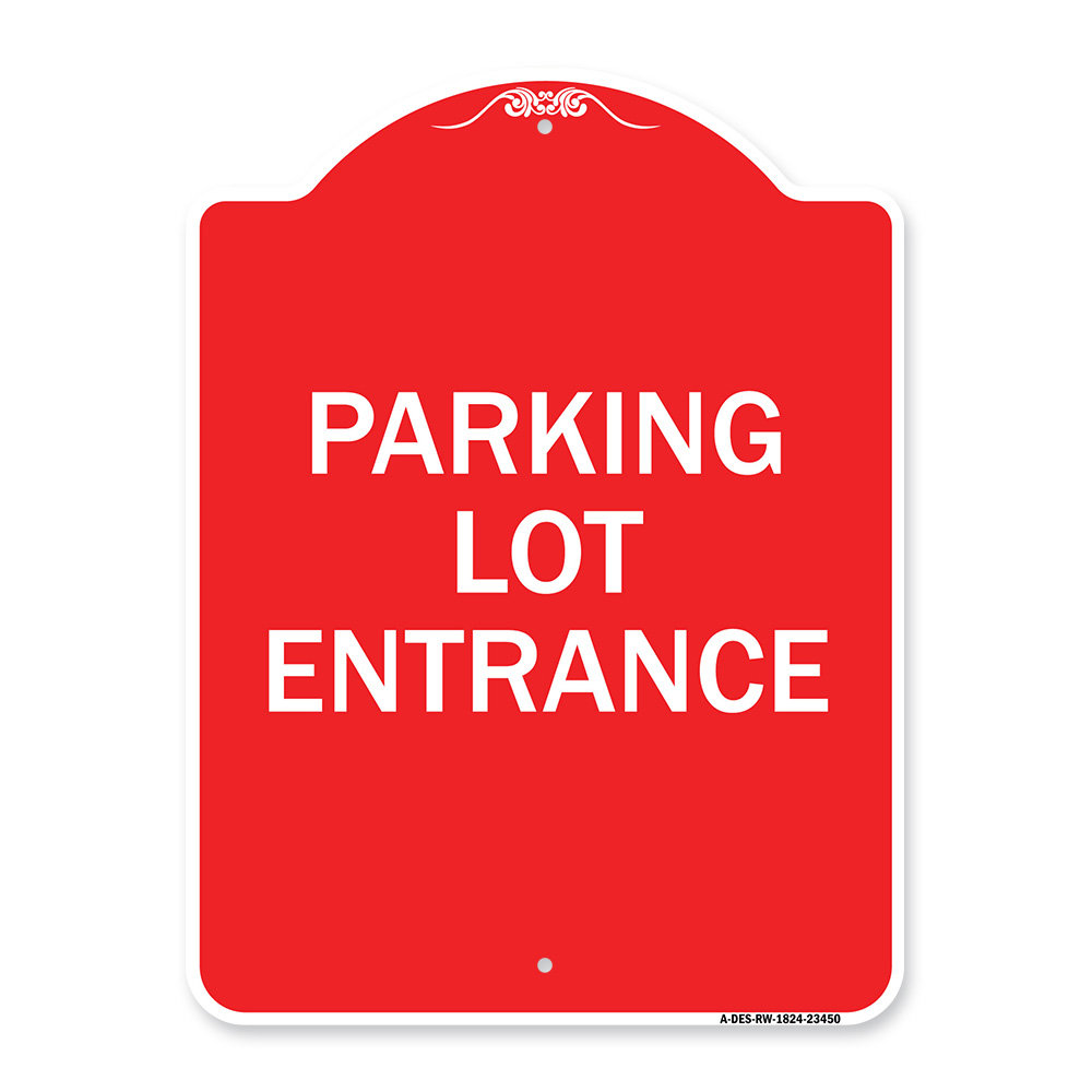 Signmission Designer Series Sign - Parking Entrance Sign Parking Lot ...