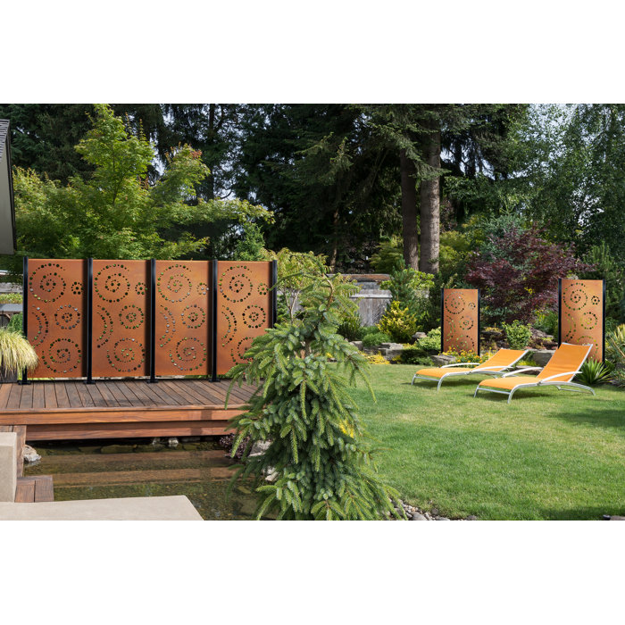 OUTDECO Steel Spiral Decorative Panel | Wayfair