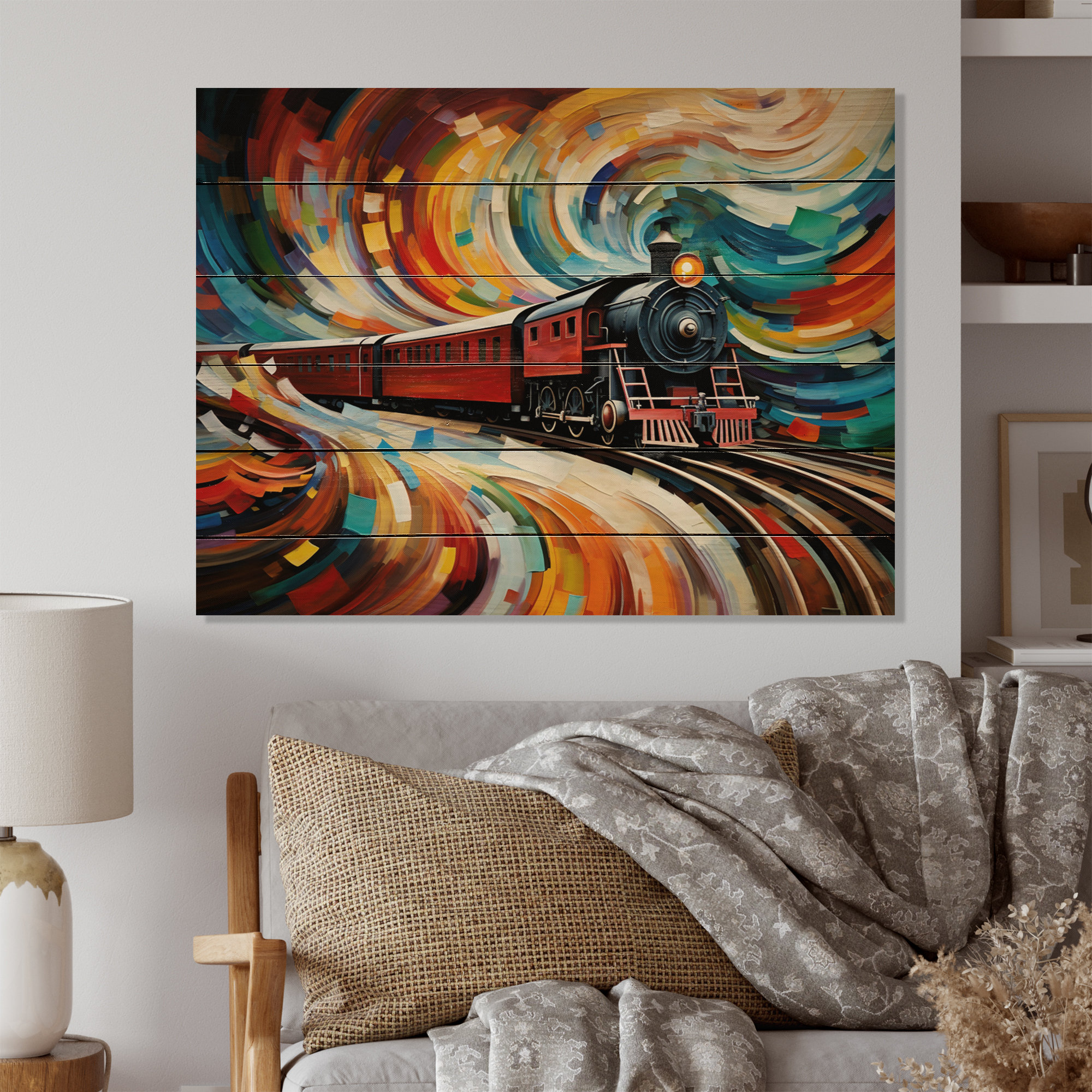 Latitude Run® Jameon Abstract Train Whirling Momentum - Unframed Print ...