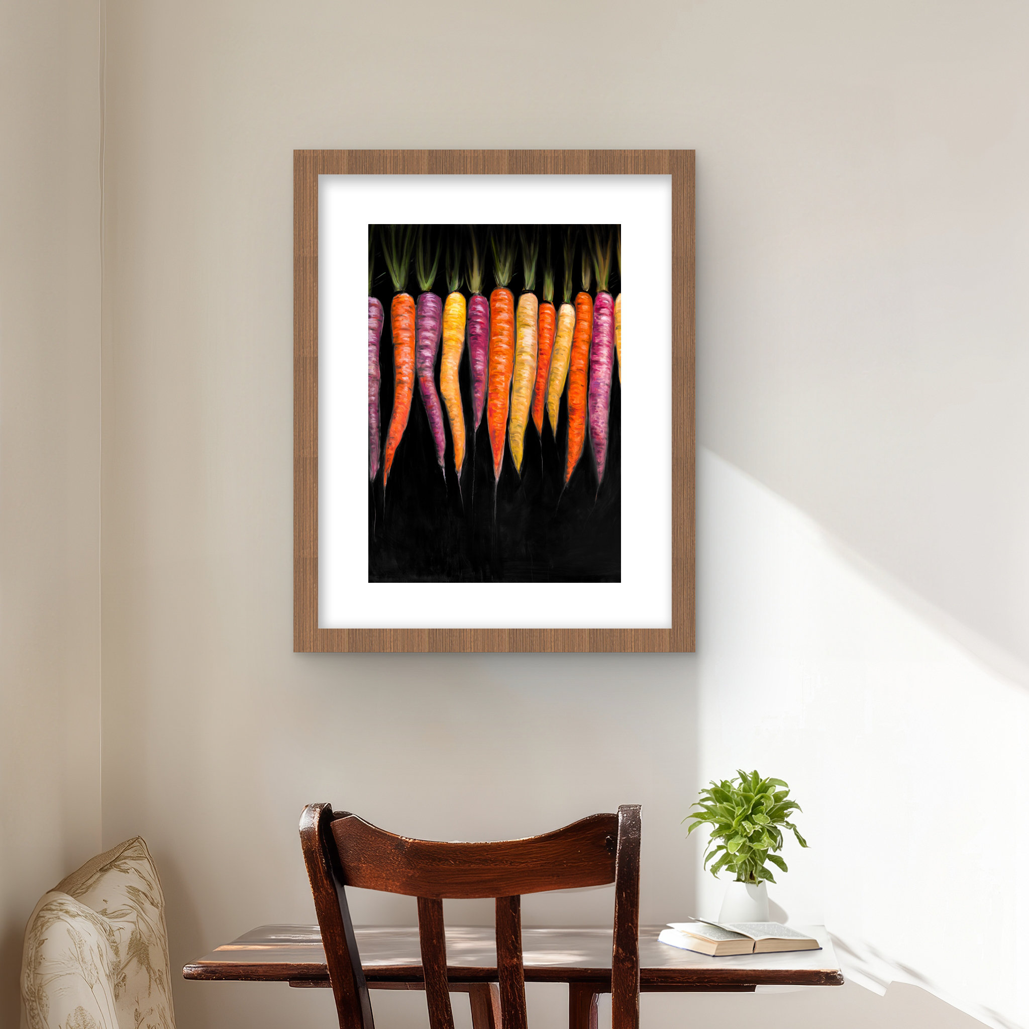 Lark Manor™ Carrots Varieties - Framed Matted Print for Home Decor ...