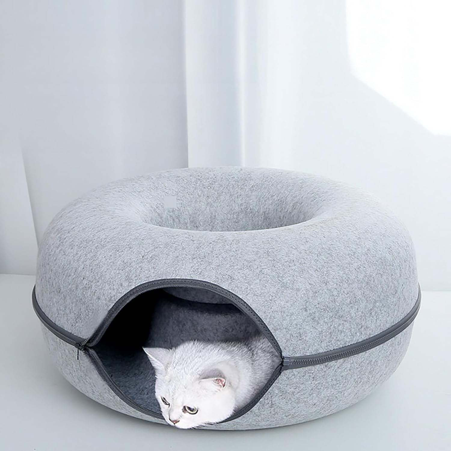 Tucker Murphy Pet™ Large Cat Tunnel Bed Toys For Indoor Cats (Light ...