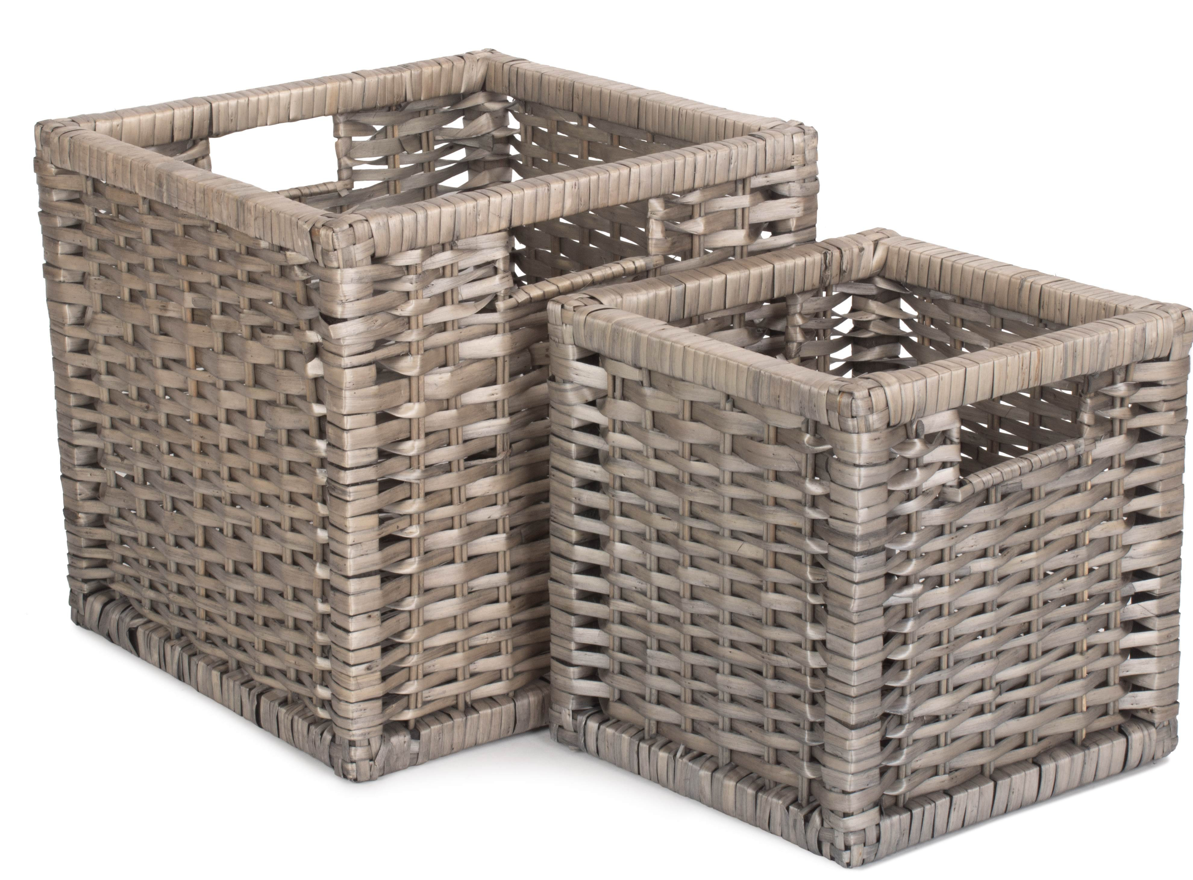 Haus am Meer Split Wicker 2 Piece Storage Basket Set | Wayfair.co.uk
