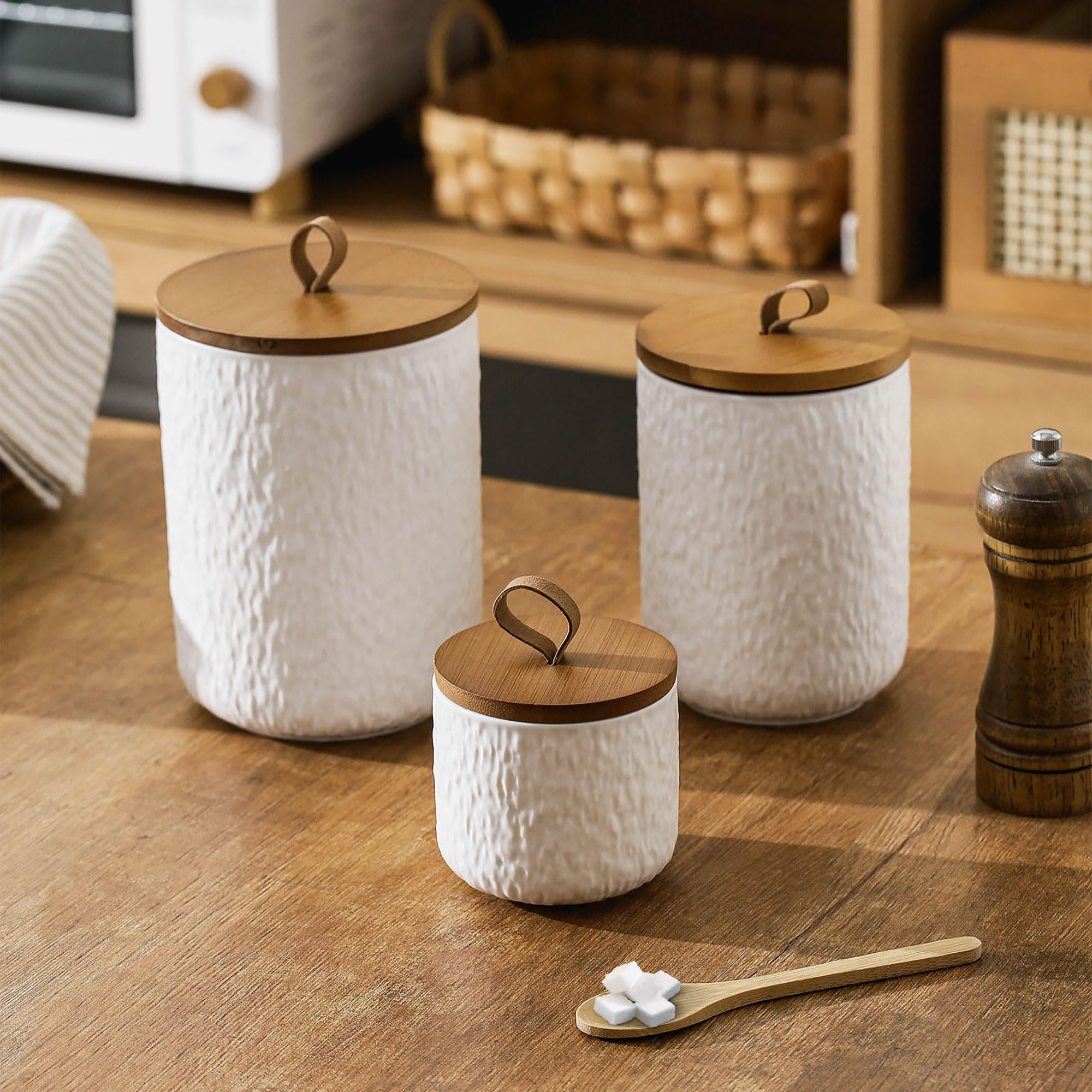 Latitude Run® Kitchen food storage jar set of 3 - Wayfair Canada