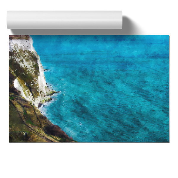 East Urban Home White Cliffs Of Dover - Unframed Graphic Art | Wayfair ...