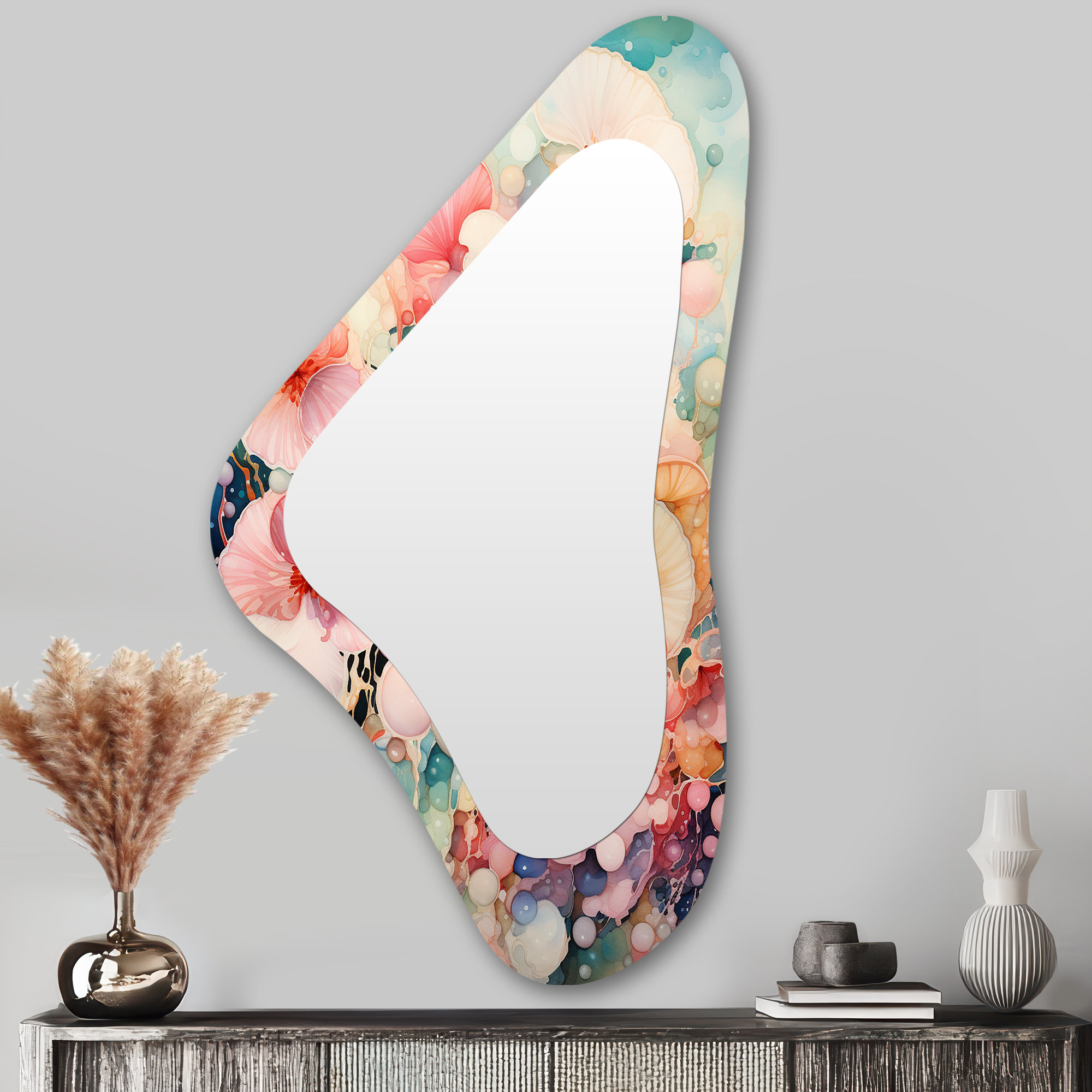 George Oliver Watercolor Pink And Blue Seashell Symphony - Coastal 3D ...