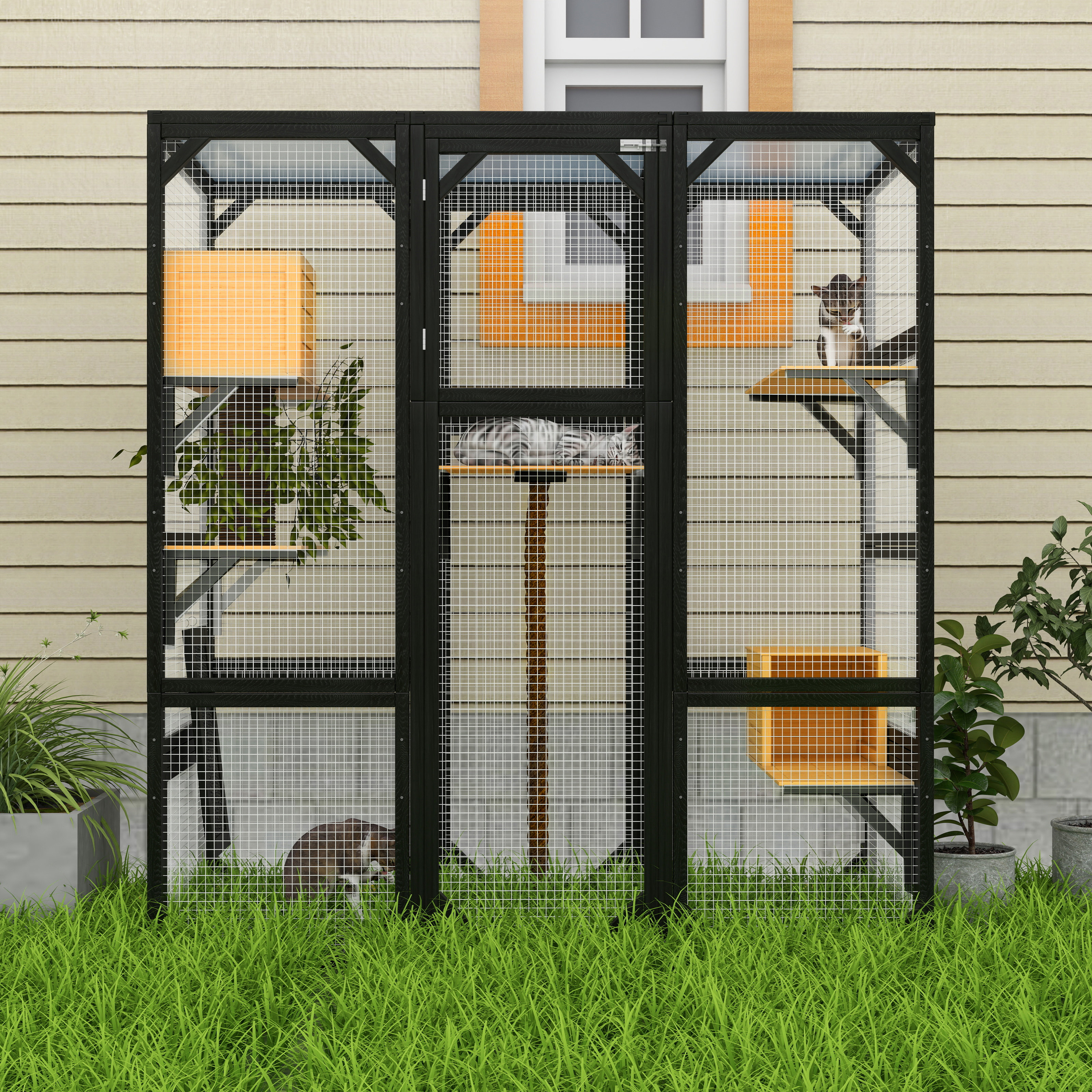 Tucker Murphy Pet™ Outdoor Cat House, Cat Enclosure, Catio With ...