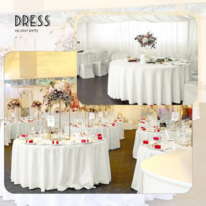 Hokku Designs 6 Pack Round Tablecloth 90 Inch Table Cloths Polyester ...