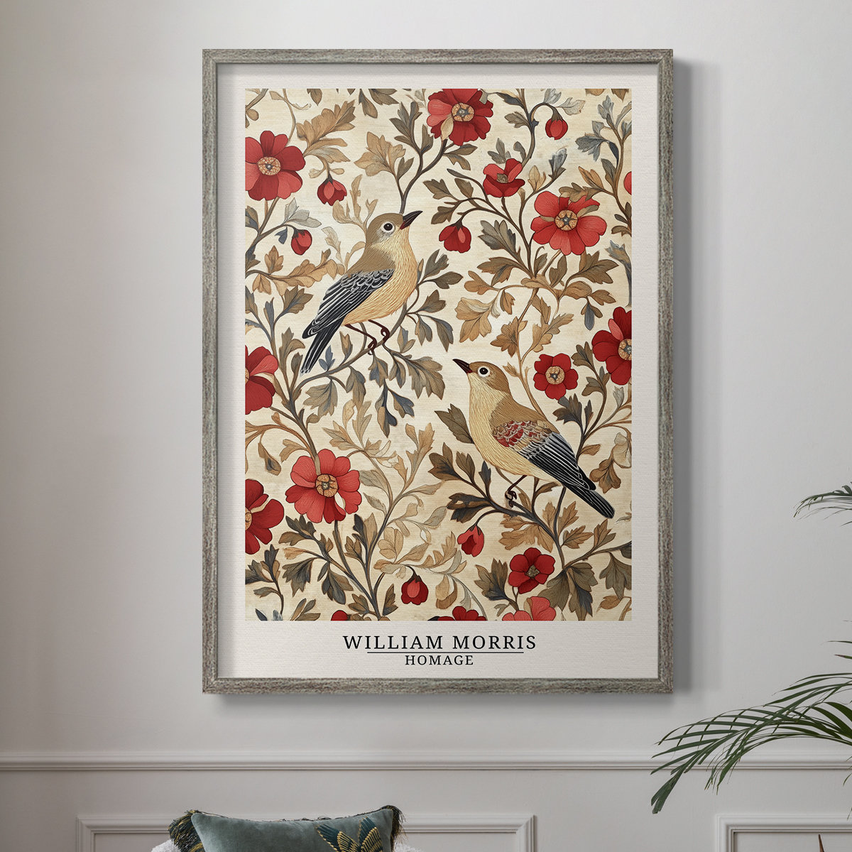 Alcott Hill® WM MORRIS Series XCIII Framed Print - Solid Wood | Wayfair