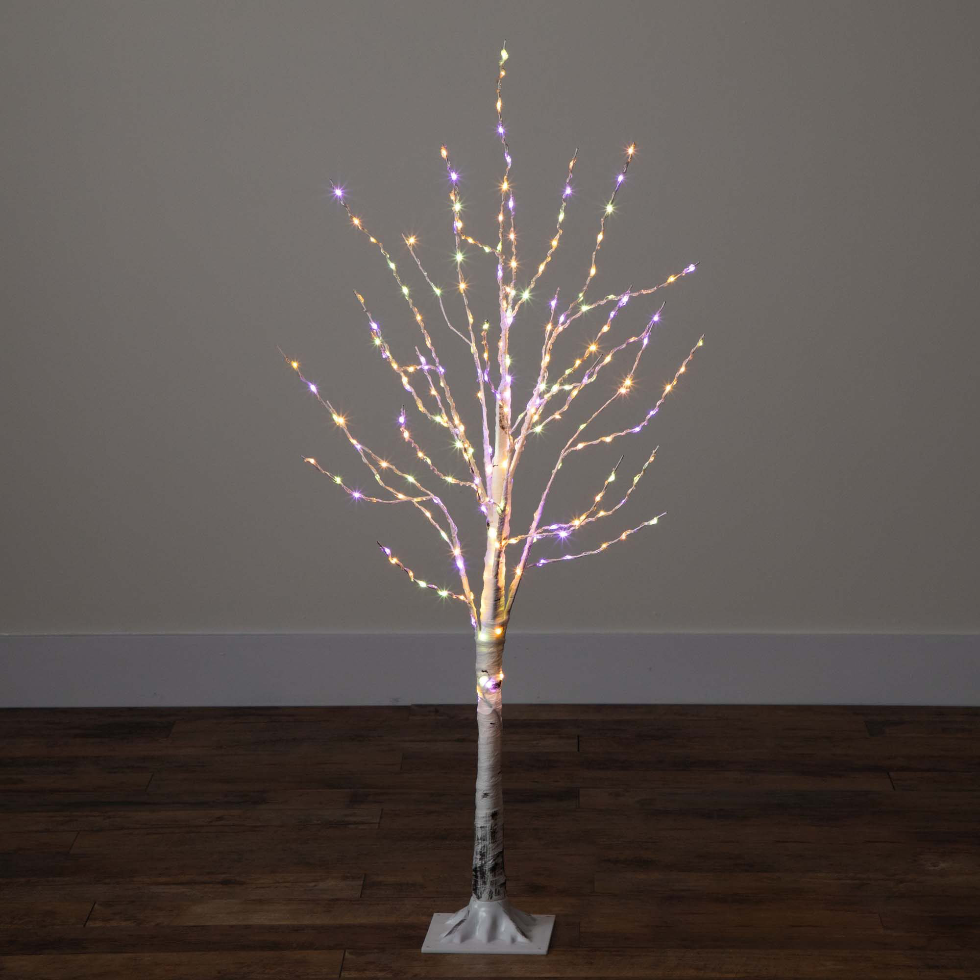 The Holiday Aisle® 4ft. Pre-Lit Artificial White Birch Tree with 240 ...