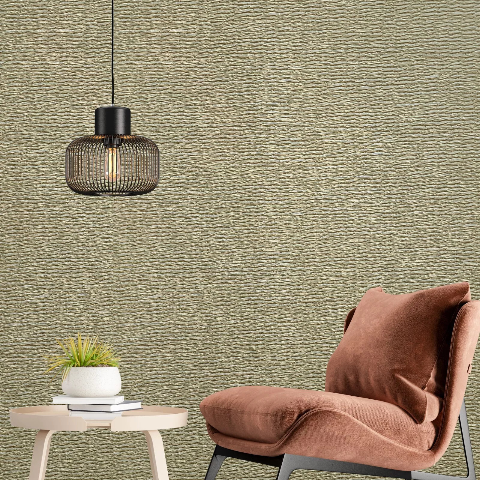 Bayou Breeze Dry Grass Tan Brown Faux Rattan Look Braid Lloyd Loom ...