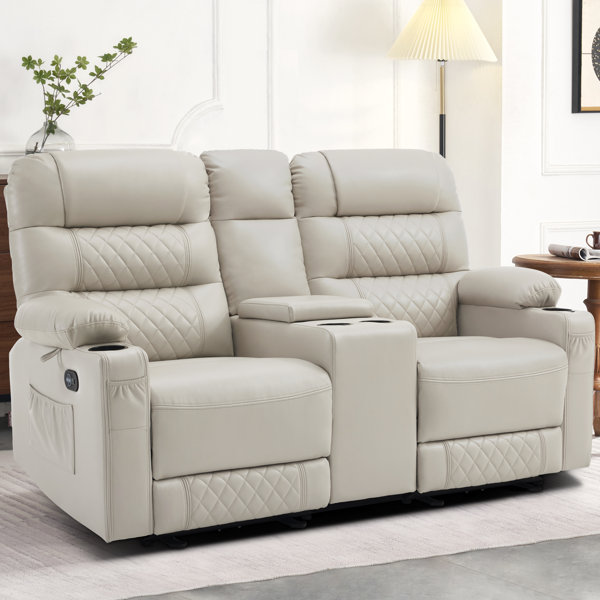 Latitude Run® Power Loveseat Recliner with Console, Electric Reclining ...