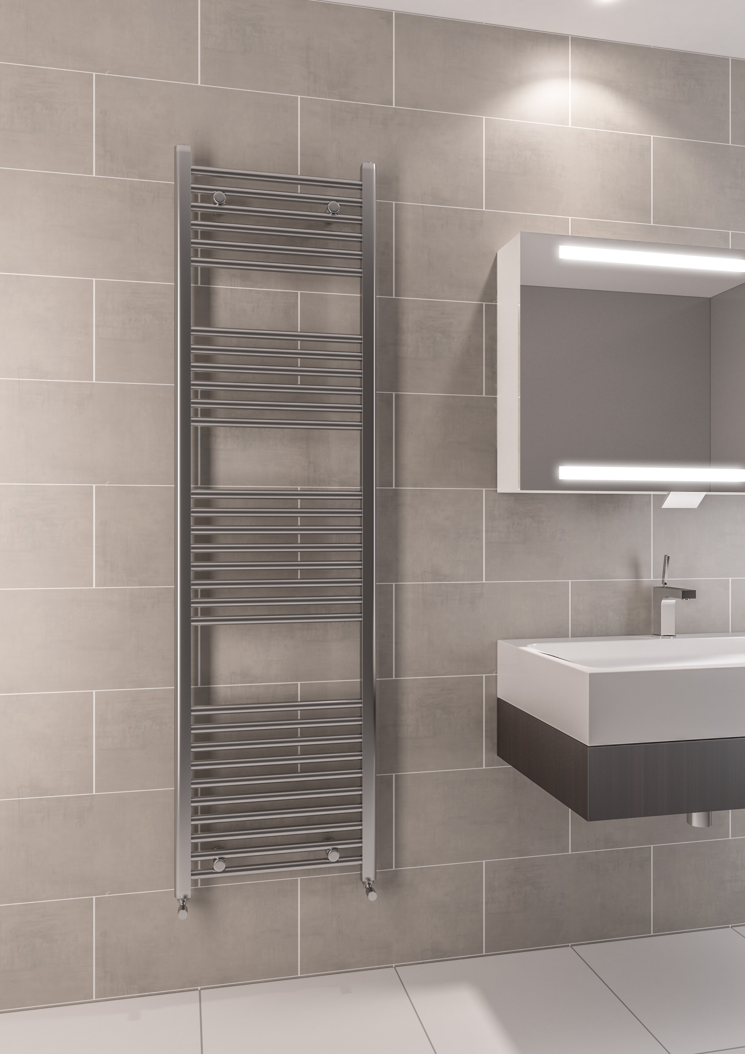 Modern Warmth HOT WATER Designer Towel Radiator. NOT ELECTRIC, NO ...