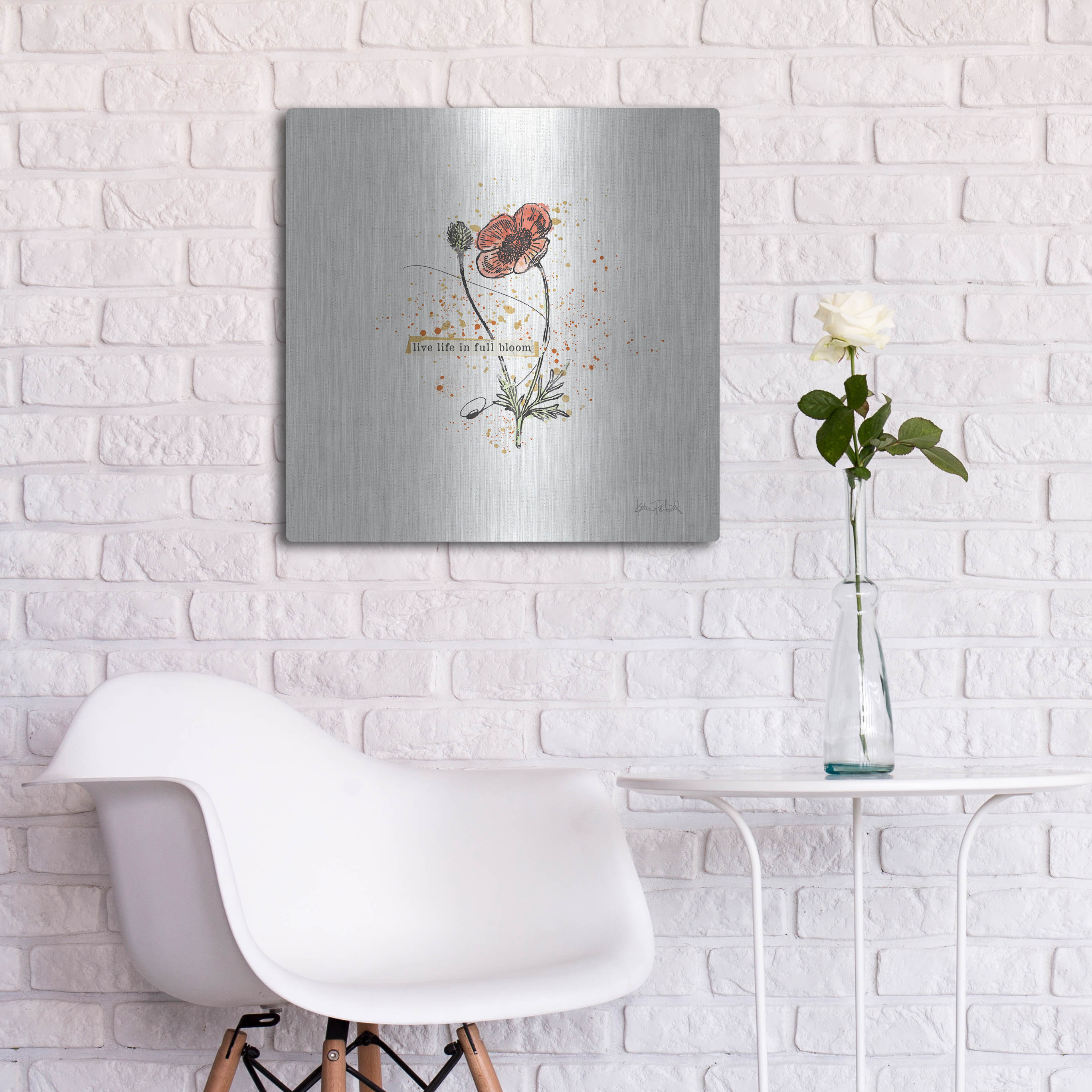 Lark Manor™ Thoughtful Blooms 4' by Katie Pertiet Metal Wall Art | Wayfair