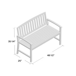 Highland Dunes Royce Wooden Garden Bench & Reviews | Wayfair
