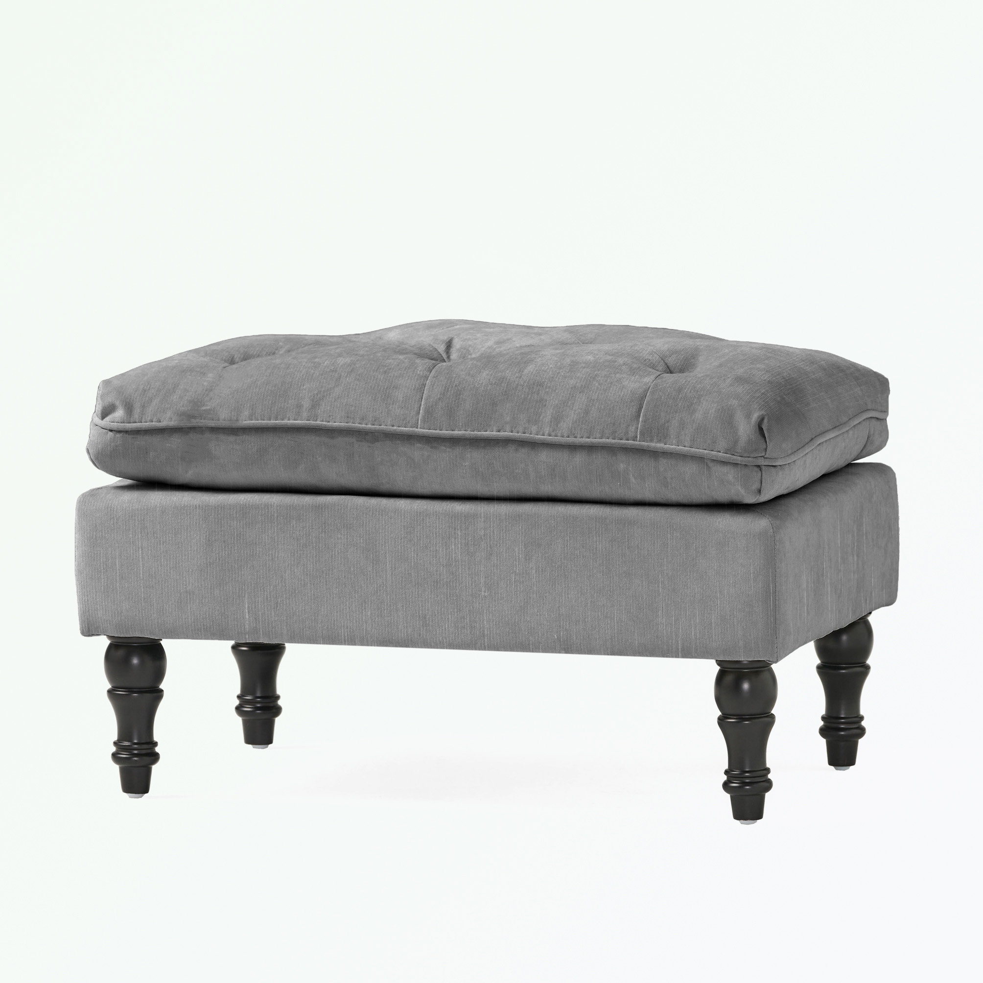 Alcott Hill® 28.5"Fabric Rectangle Ottoman With button-tufted | Wayfair