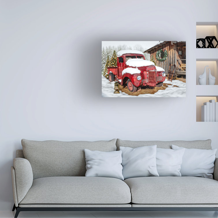 The Holiday Aisle® Christmas Rust In The Snow On Canvas by Celebrate ...