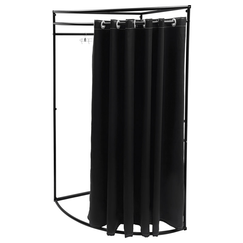 Symple Stuff 78.74Inch Tall Fitting Room With Curtain Dressing Room For ...