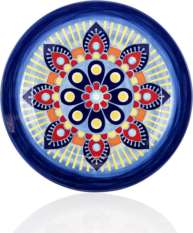 Bungalow Rose Stoneware Mandala Pattern Dinnerware Set 16 Piece ...