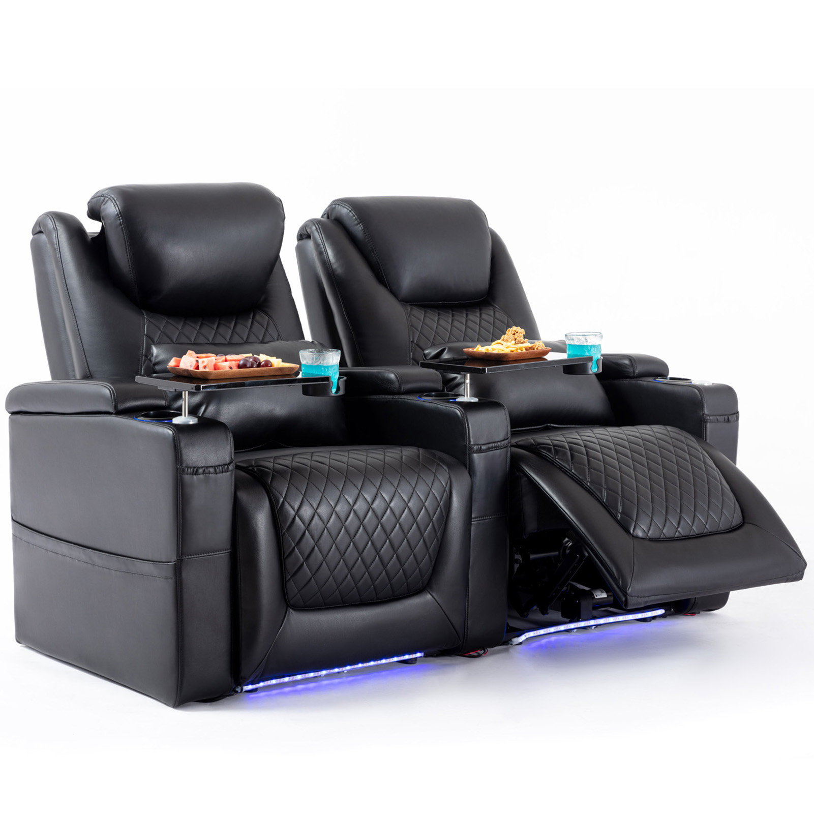 Wrought Studio™ Home Theater Seating Seats, Theater Recliner Chair Sofa ...