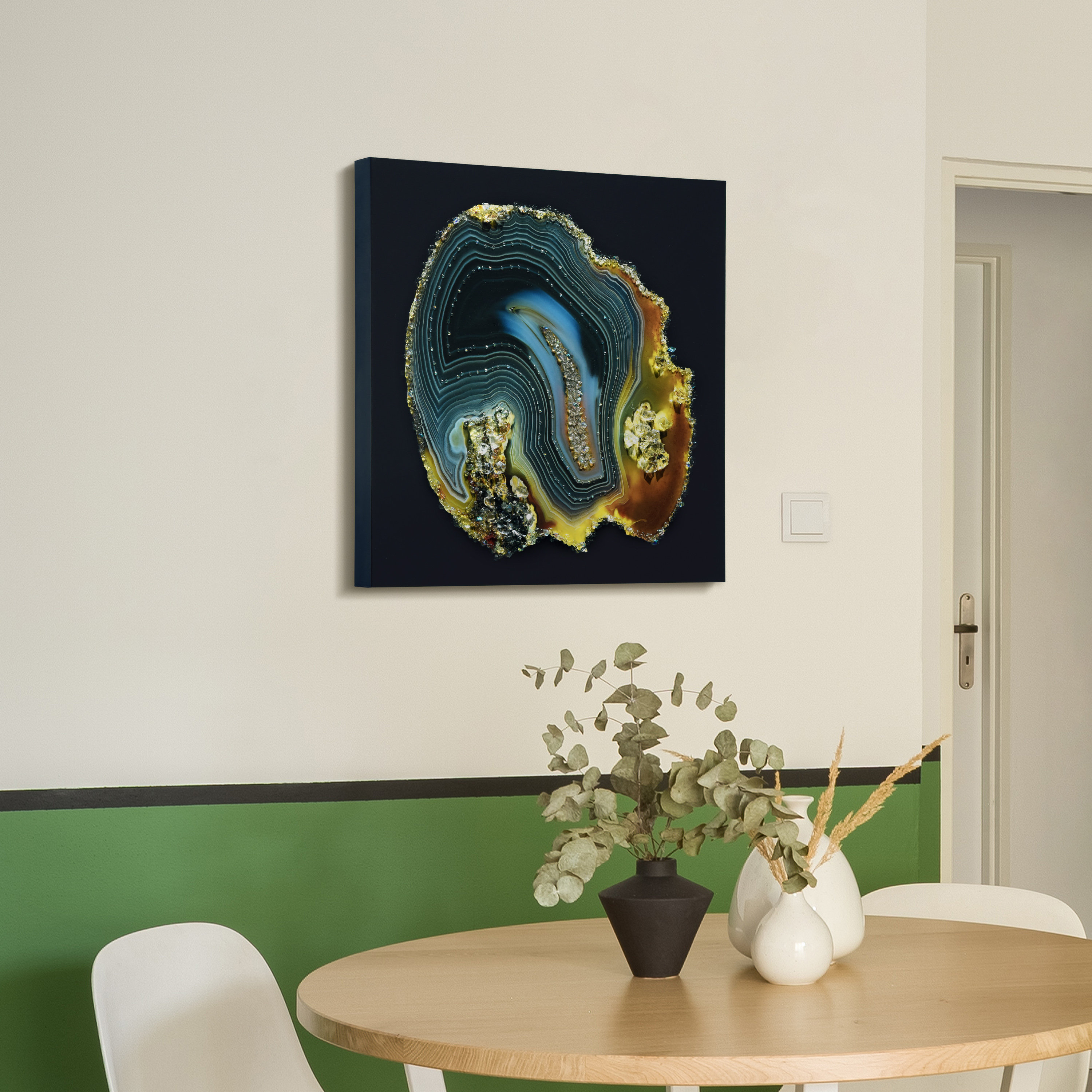 Everly Quinn Geode Splendor II Crystallus Epoxy Coated Wrapped Glossy ...