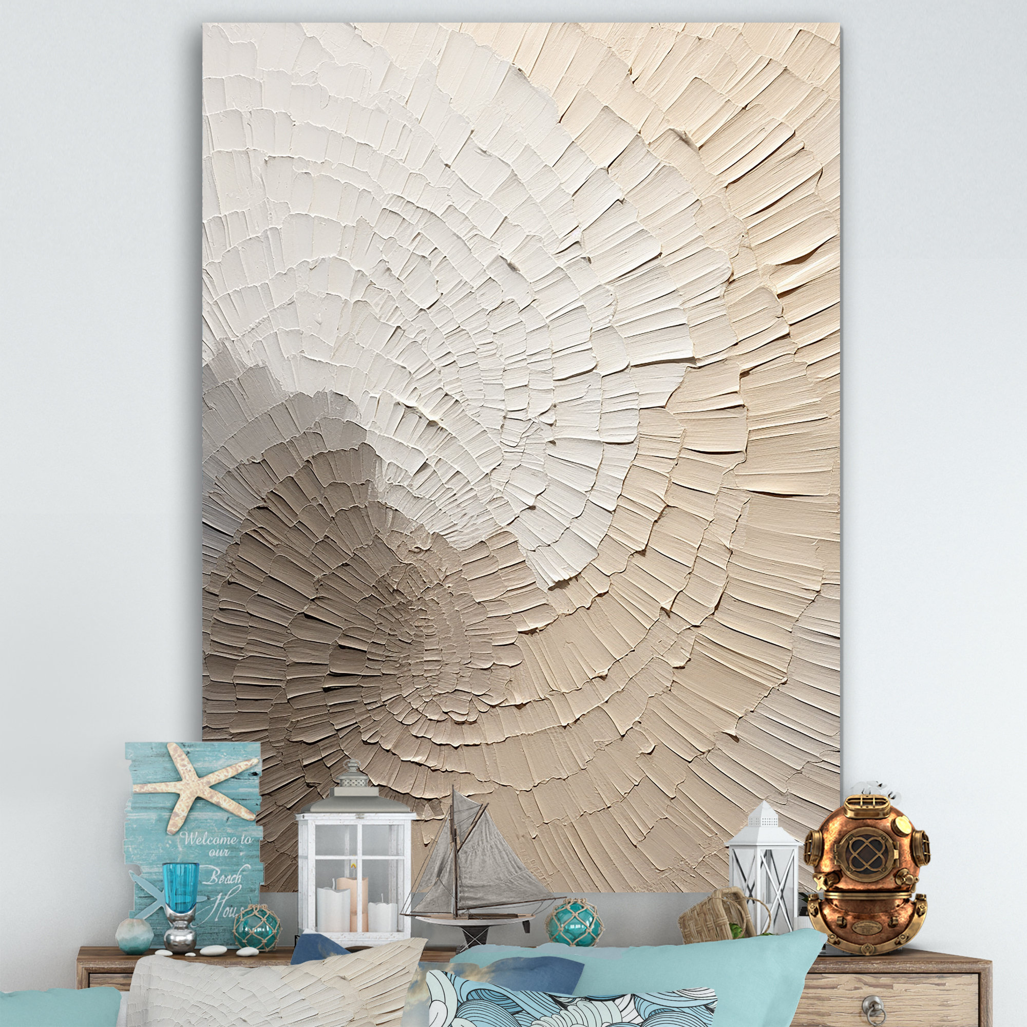 Wrought Studio™ Graceful Minimalism Beige Muted Art - Minimalism Wall ...