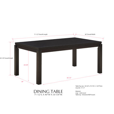 Red Barrel Studio® Modern Dining Set with a Rectangular Table and 8 ...
