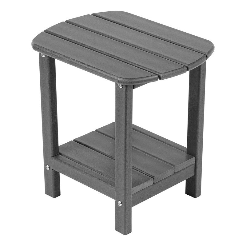 Latitude Run® Side Table 16.5" Outdoor Side Table,Plastic Double ...