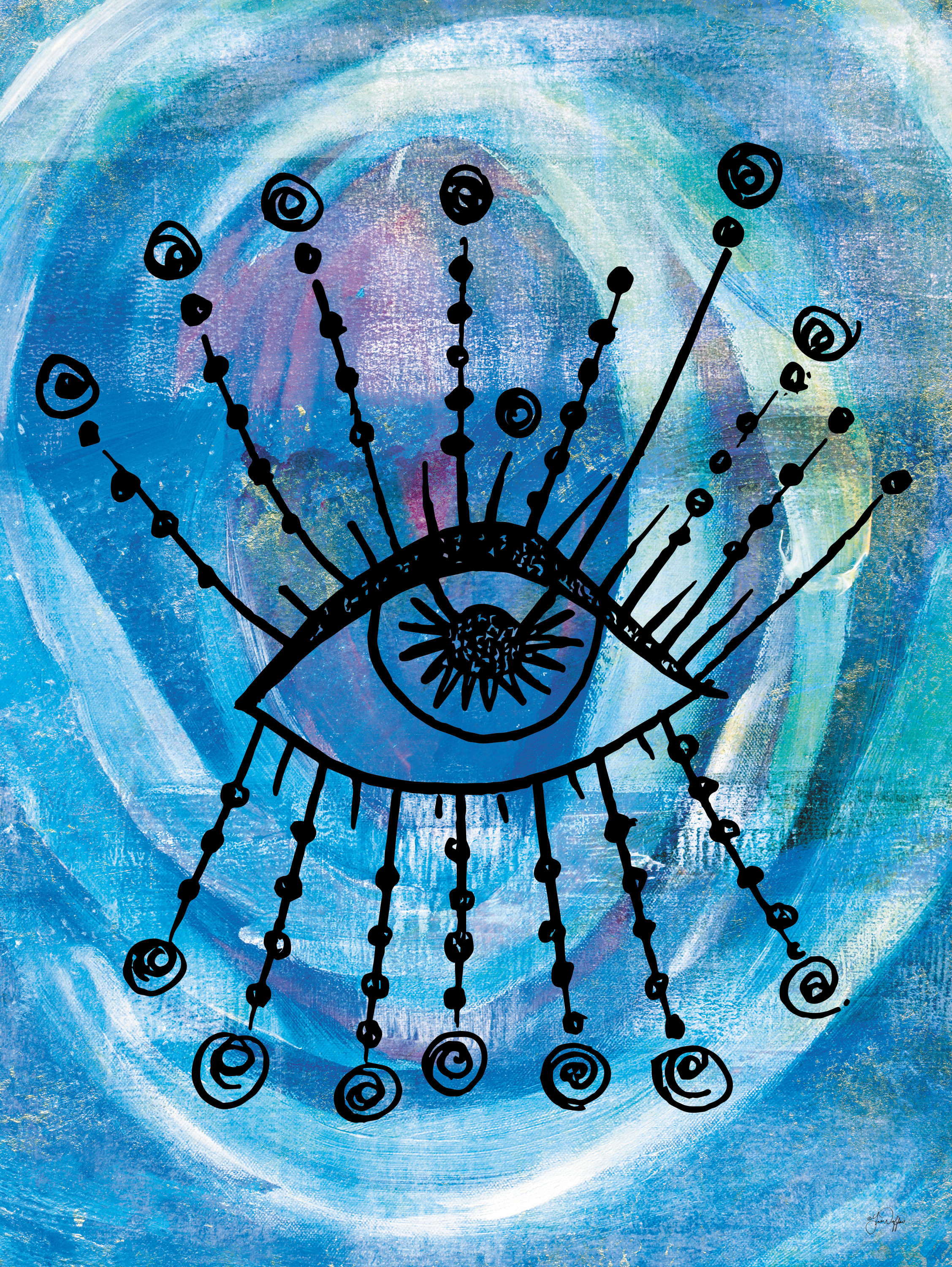 Bungalow Rose Whirlwind Eye On Canvas by Yass Naffas Designs Print ...