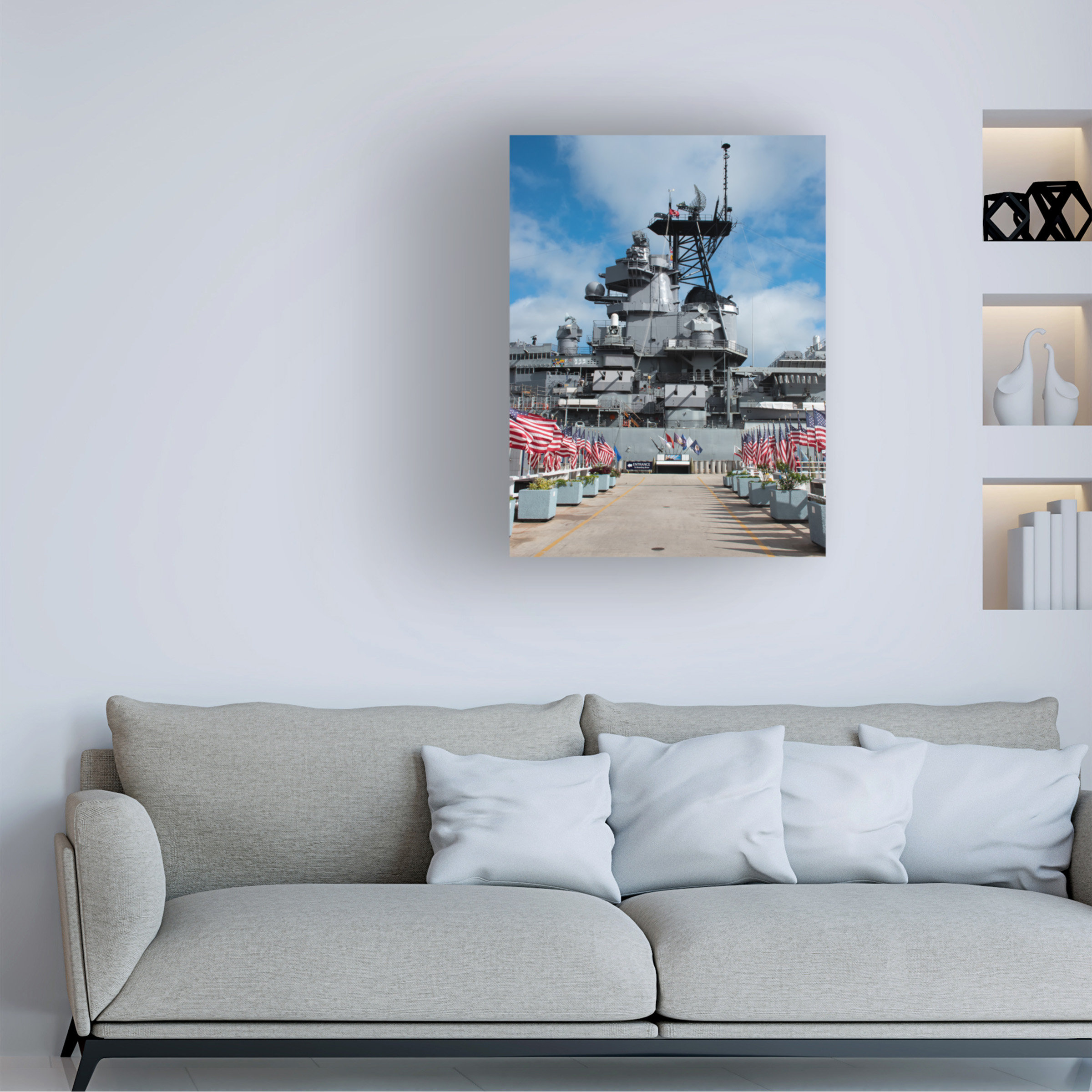 Longshore Tides Art sur toile Robert Michaud «USS Missouri II ...