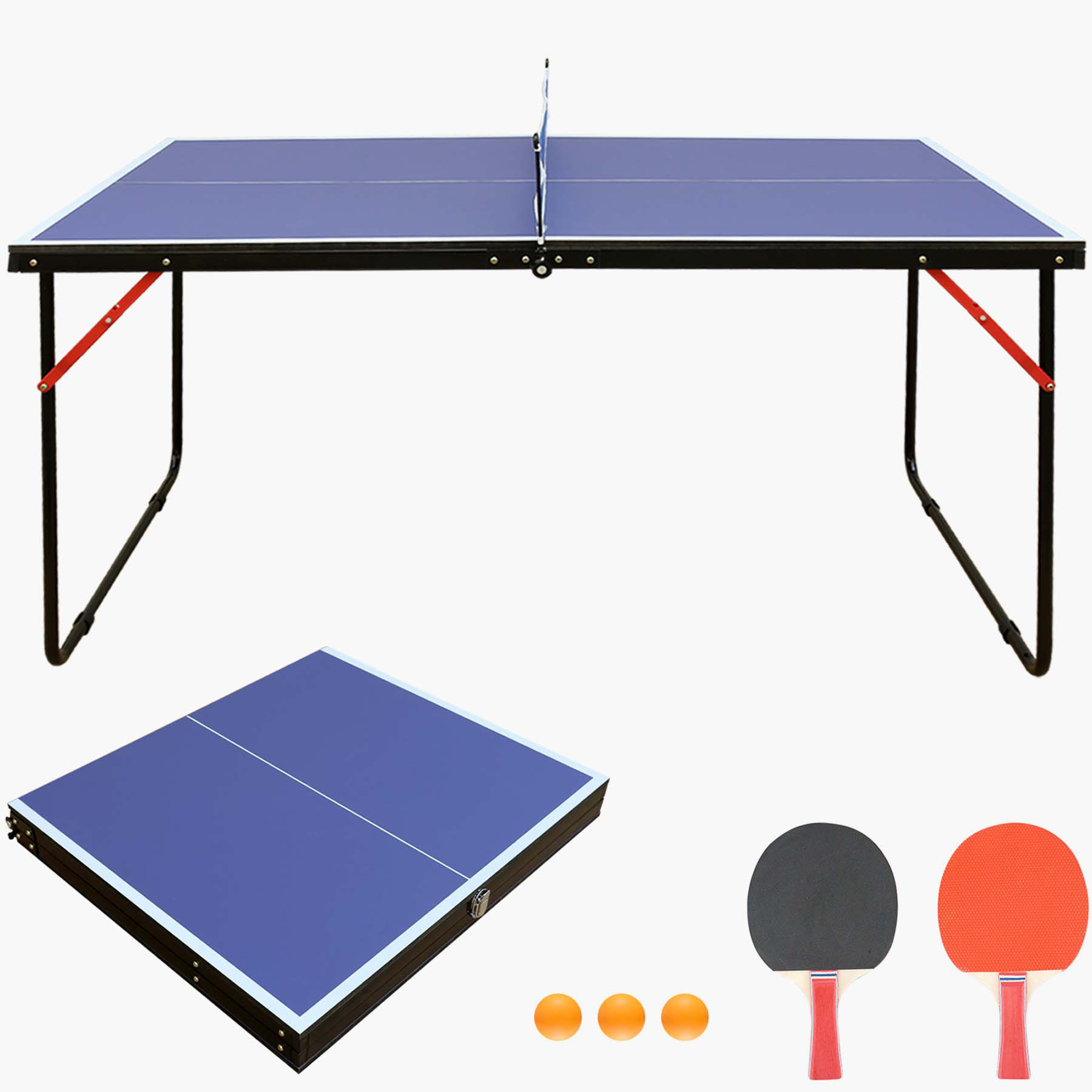 Beyong Foldable Table Tennis Table (Paddles Included) | Wayfair