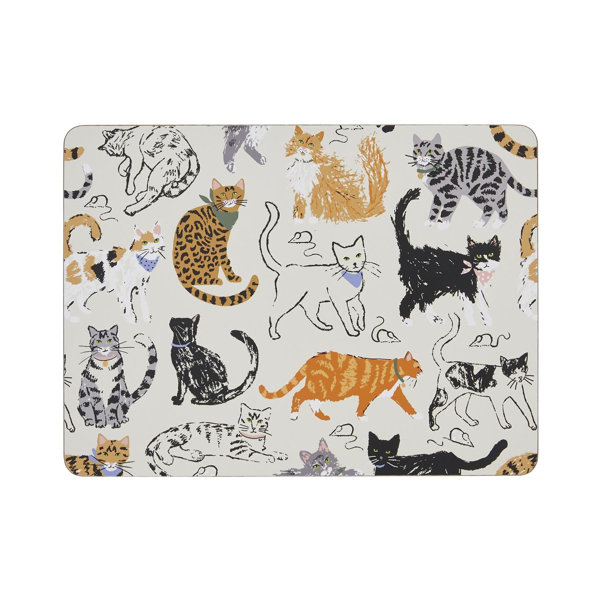 Ulster Weavers Feline Friends Animal Print Rectangle Placemat | Wayfair ...