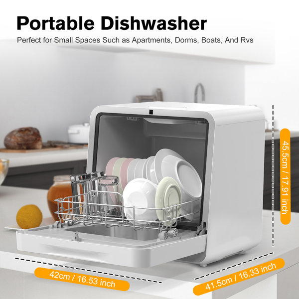 Advwin Portable Dishwasher Countertop,7 Washing Programs Mini ...