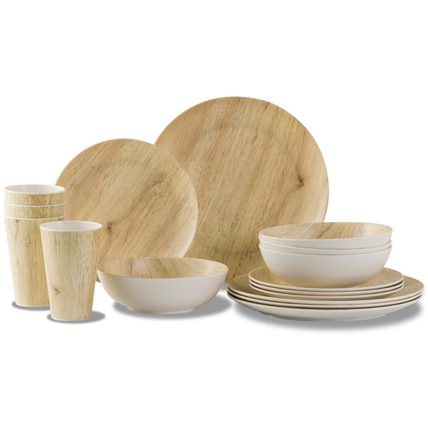 George Oliver Jabreon Melamine Dinnerware Set - Service for 4 & Reviews ...