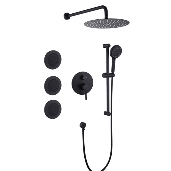 RBROHANT 12" Shower System with Adjustable Slide Bar, Full Body Shower ...