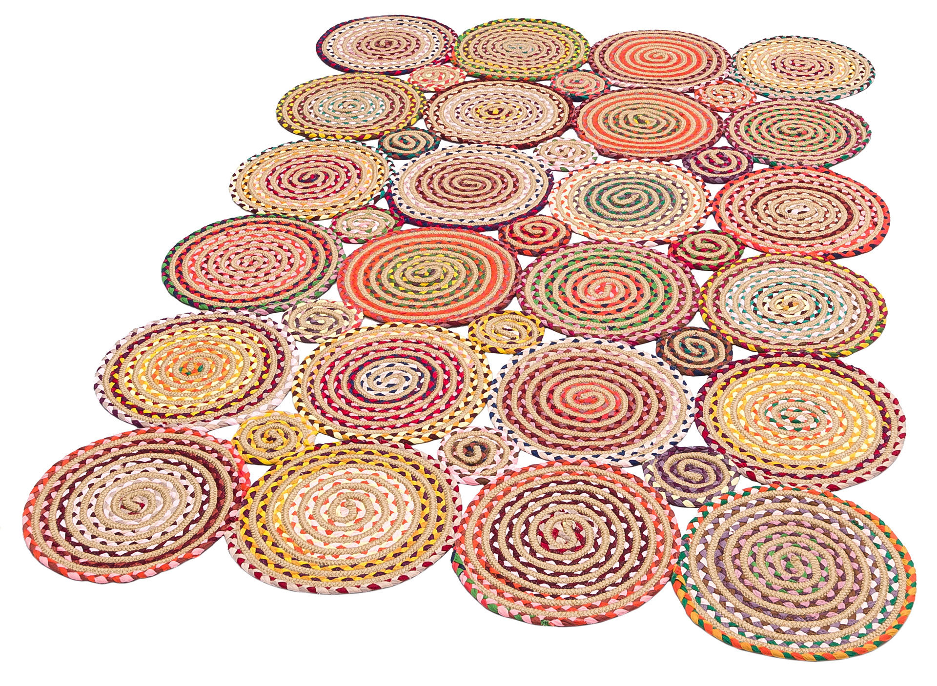 Dakota Fields Eugene Beige Geometric Polypropylene Jute Area Rug ...