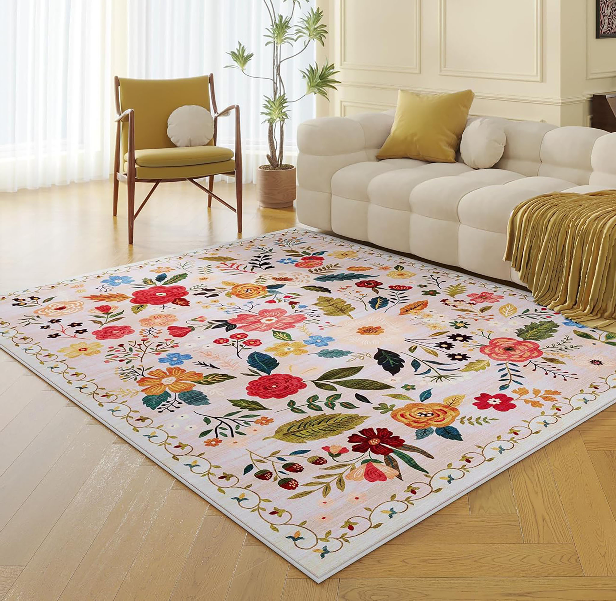 Lark Manor™ Living Room Rug 5X7 Rug ,Machine Washable Boho ,Area Rug ...