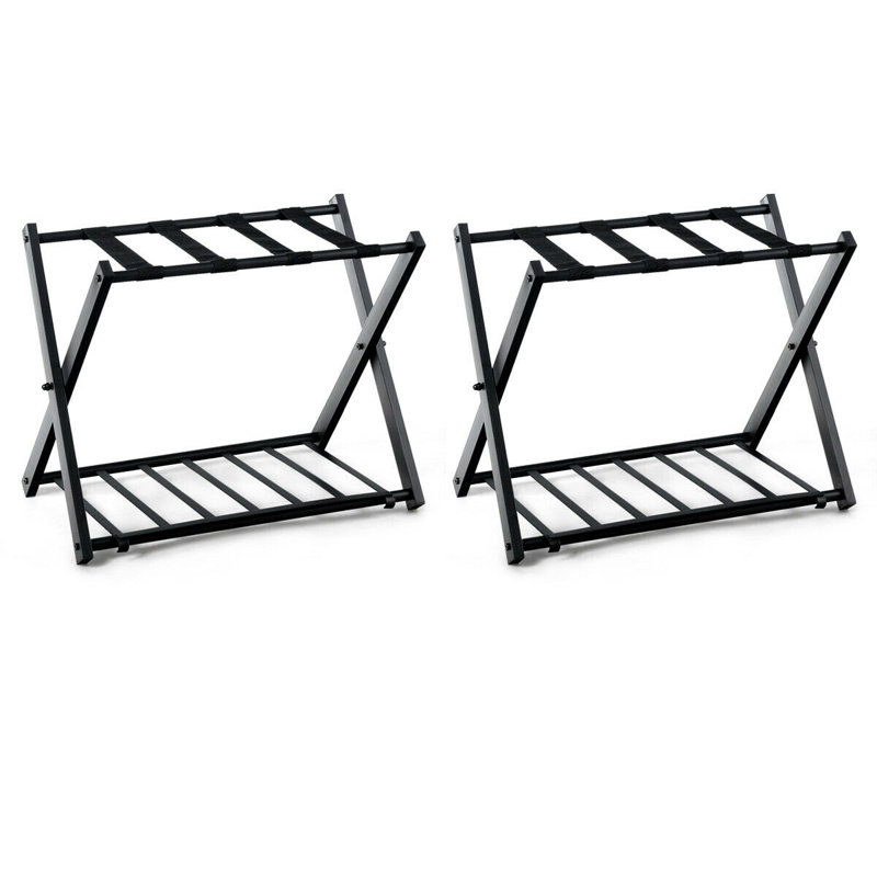 Costway Folding Metal Luggage Rack & Reviews | Wayfair