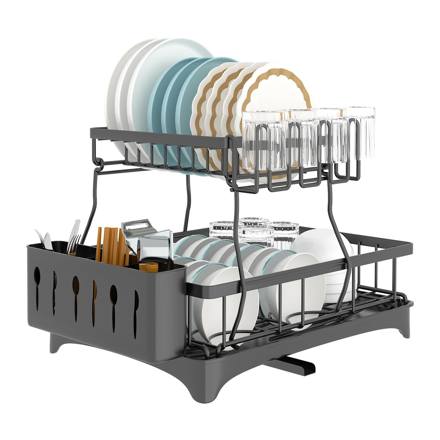 iMounTEK Two Tier Dish Rack | Wayfair