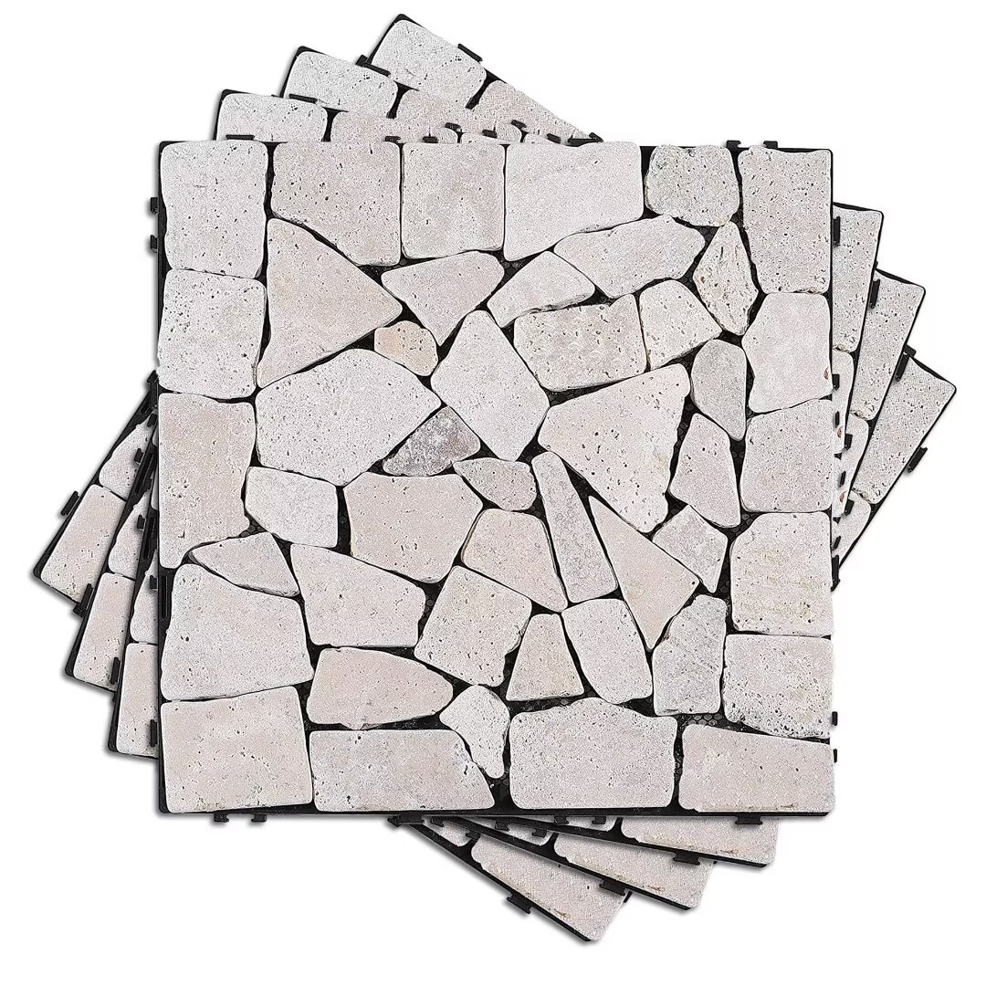 PURE ERA 12 L x 12 W Nature Stone Interlocking Deck Tiles x 4 | Wayfair