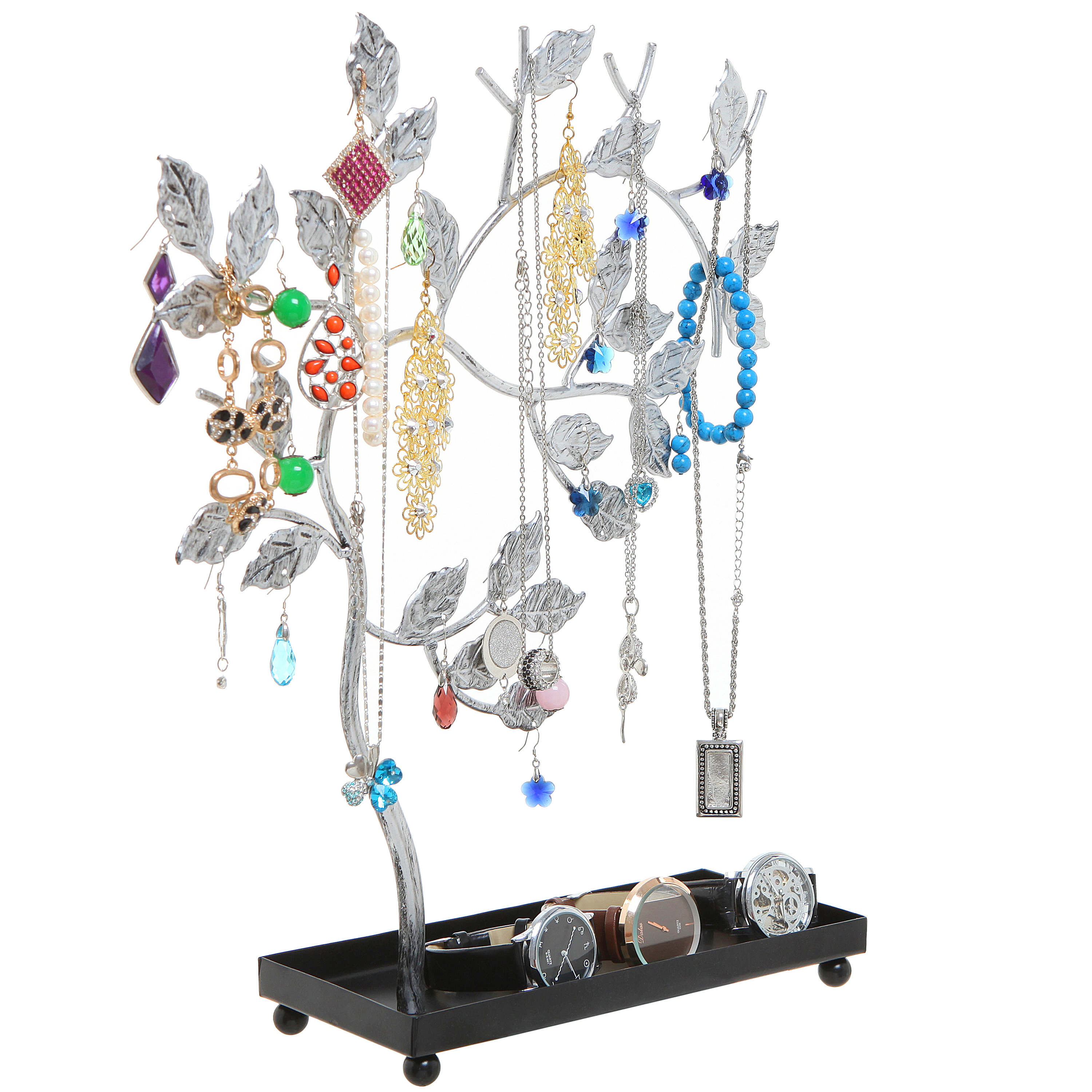 Red Barrel Studio® Amalbergas Metal Jewelry Tree Stand Tray | Wayfair