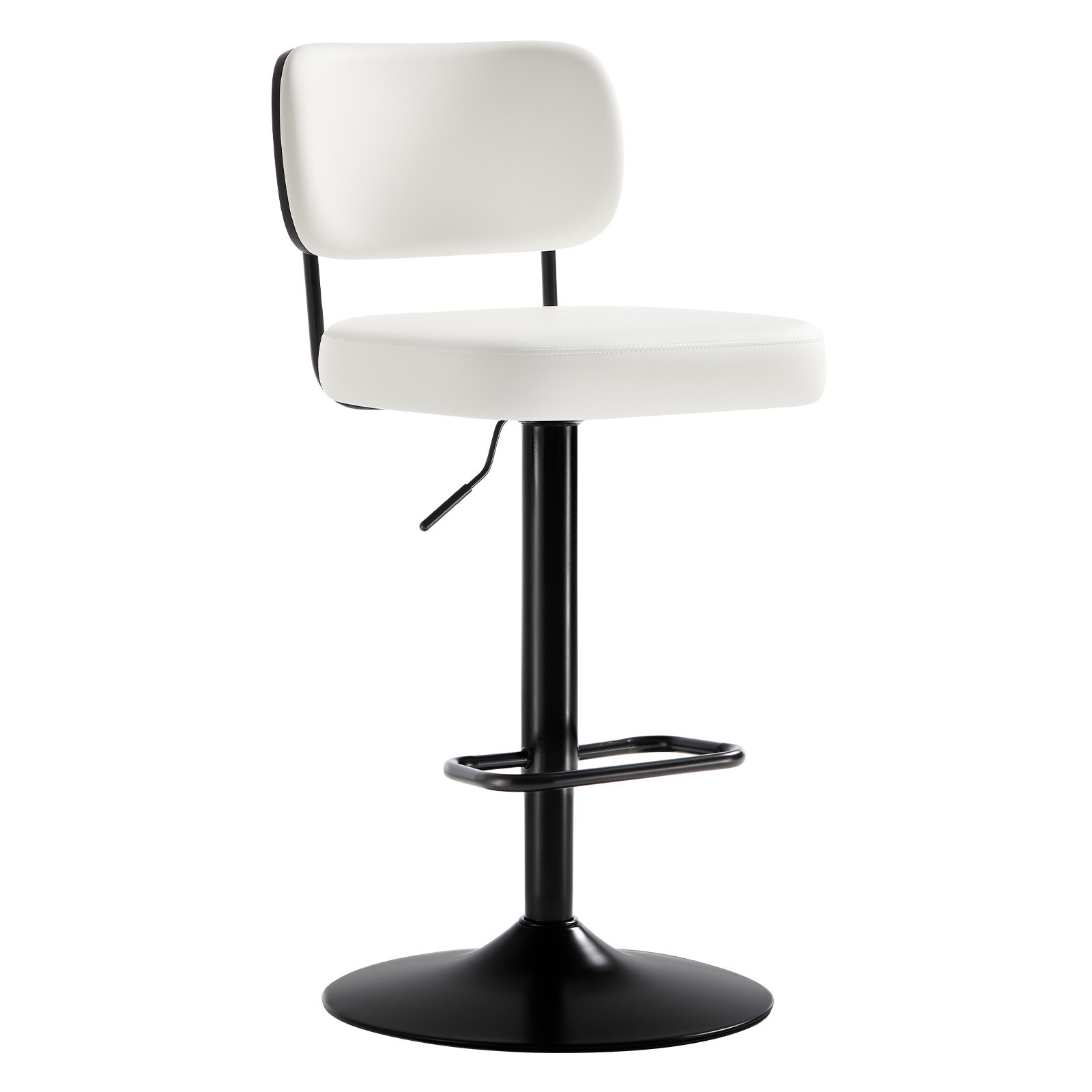 George Oliver Adjustable Height 360° Swivel Bar Stools With Upholstered ...