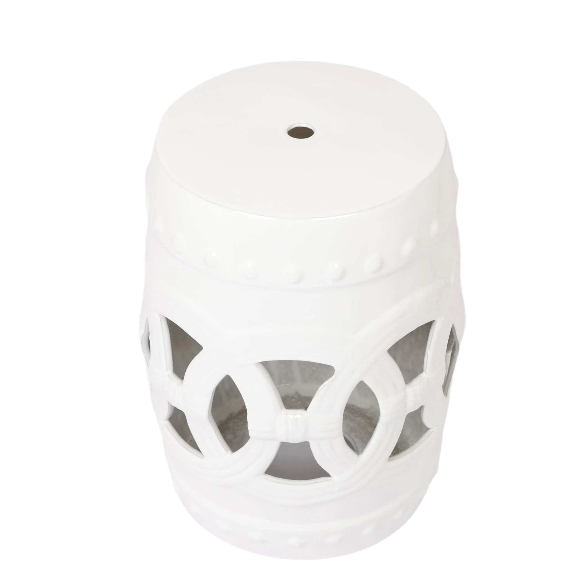 Latitude Run® Versatile Ceramic Drum Stool For Indoor And Outdoor Use ...