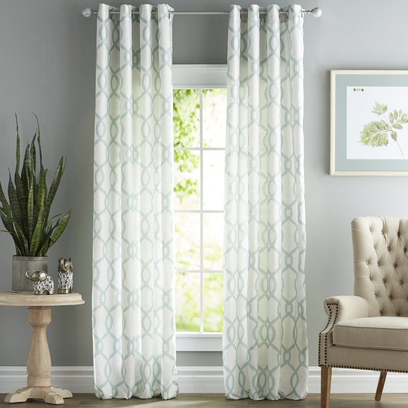 Winston Porter Caliese Polyester Semi-Sheer Curtain Pair & Reviews ...